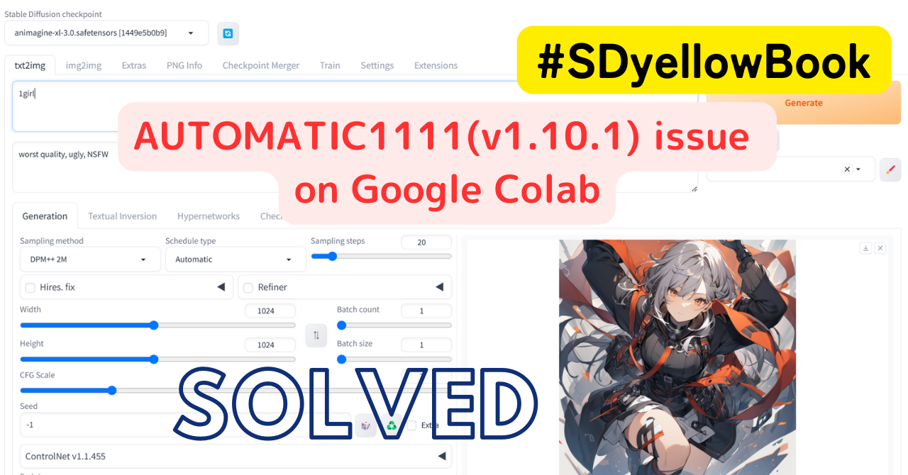 [Hotfix] To resolve AUTOMATIC1111 (v1.10.1) startup issues on Google Colab
